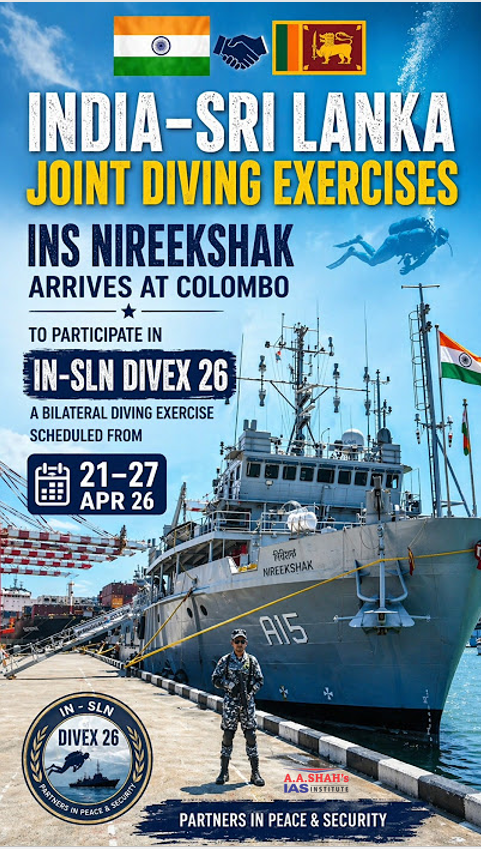 INS Nireekshak arrives in Colombo for DIVEX 2026 – Best UPSC CSE ...